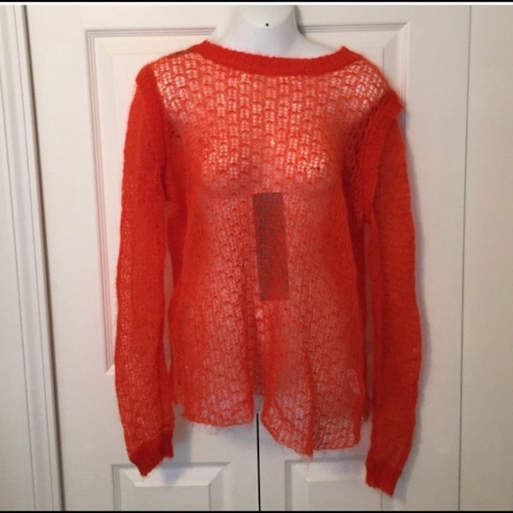 Tory Burch | Sweaters | Tory Burch Tomato Red Orange Sweater | Poshmark